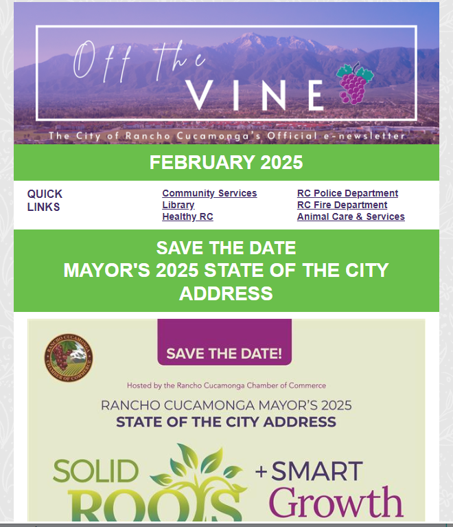 Off the Vine February 2025 | City of Rancho Cucamonga